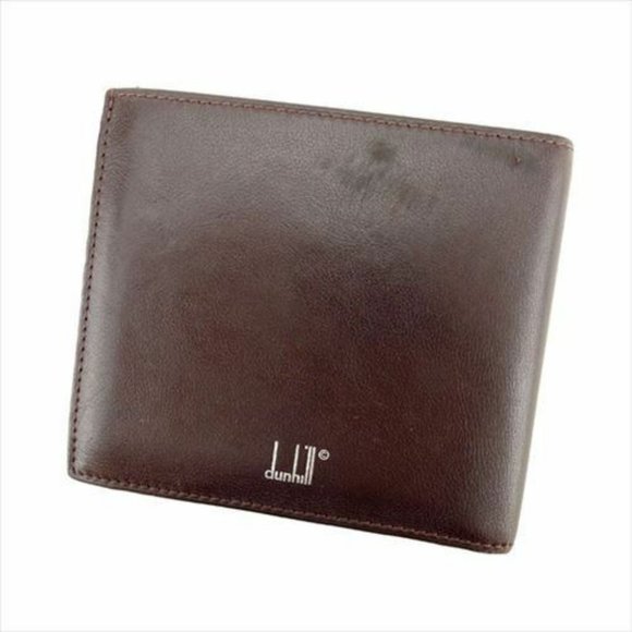 Dunhill | Bags | Authentic Dunhill Wallet Purse Bifold Logo Brown ...